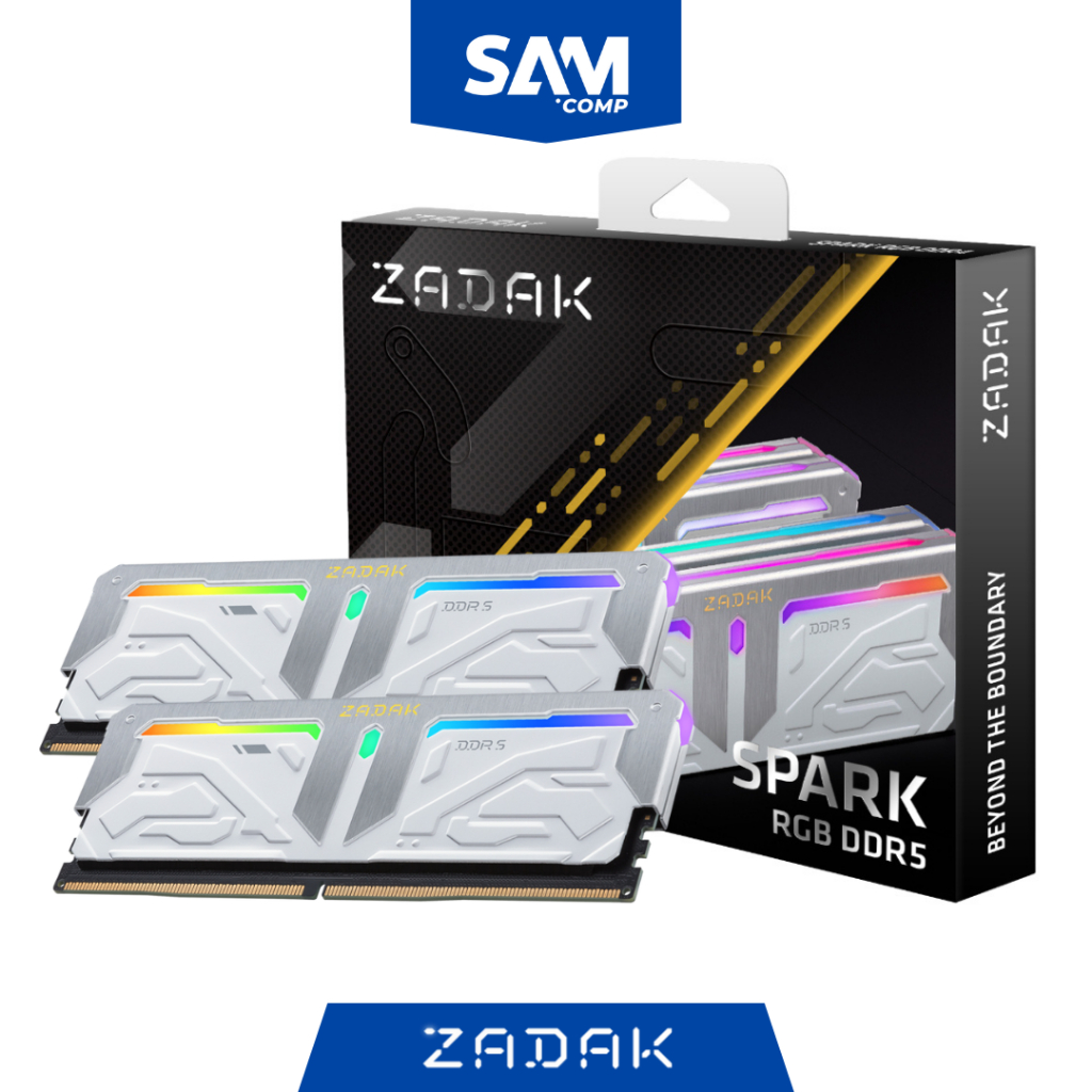 Jual Memory ZADAK SPARK RGB White 2x16GB DDR5 6000 Mhz | Memory Ram ...