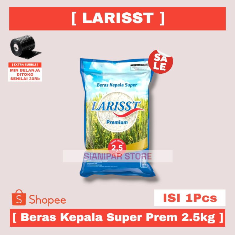 Jual LARISST Beras Premium Kepala Super Sak 2.5Kg | Shopee Indonesia