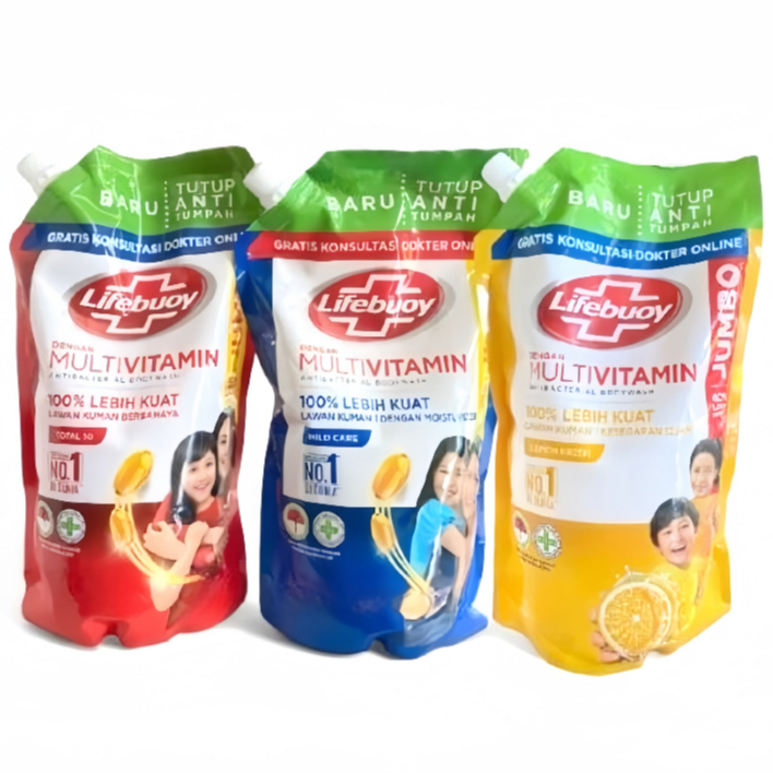 Jual LIFEBUOY Refill Body Wash 825 ml Sabun Mandi Cair Merah ( Total 10 ...