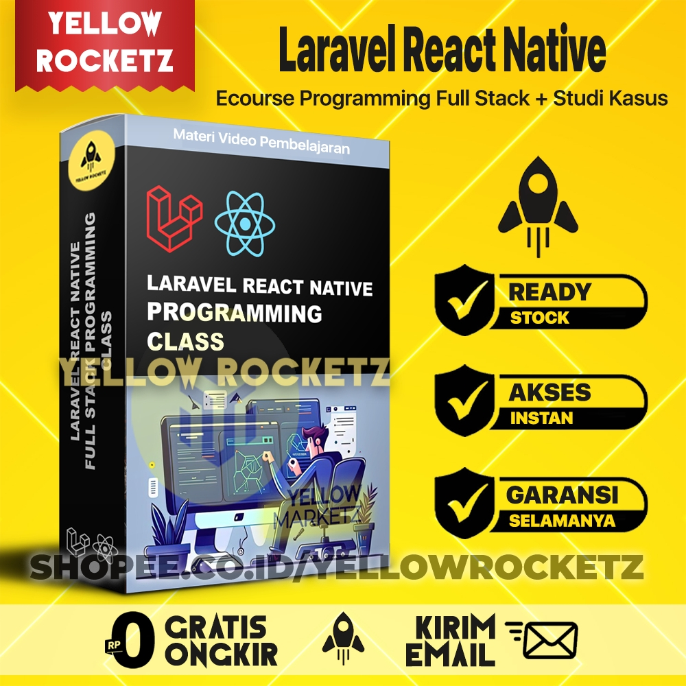 Jual BELAJAR LARAVEL + REACT NATIVE PROGRAMMING - Mahir Jadi Programmer ... Jual BELAJAR LARAVEL + REACT NATIVE PROGRAMMING - Mahir Jadi Programmer ...