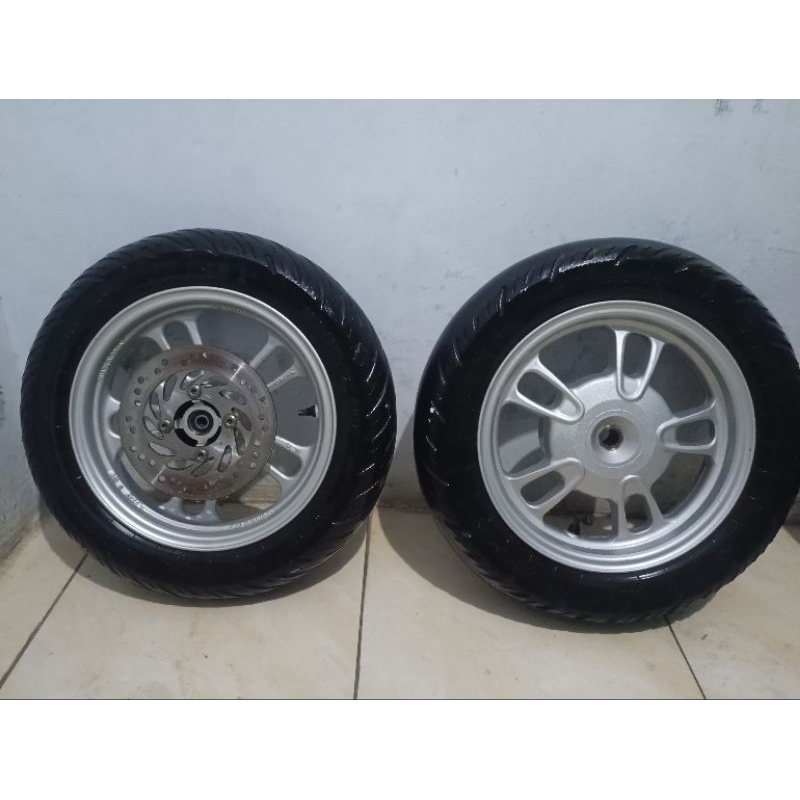 Jual VELG SCOOPY NEW 2020 - 2024 RING 12 + BAN ORIGINAL AHM COPOTAN ...