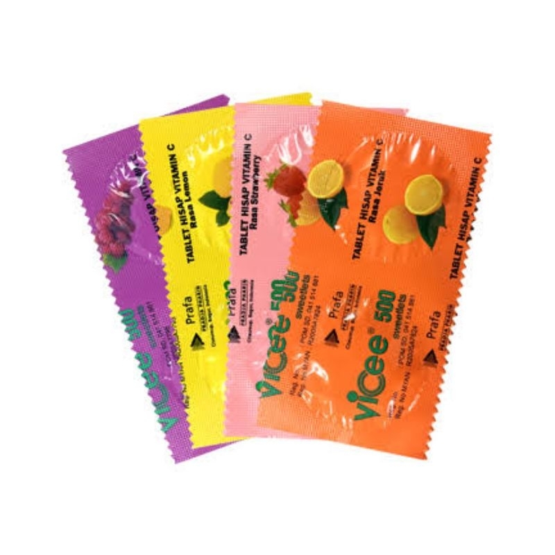 Jual Vitamin C Vicee 500mg 2 Tablet [ 1 Strip ] Vice - Jeruk Anggur ...