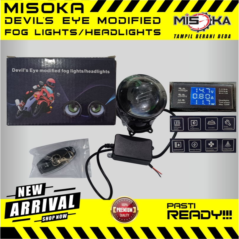 Jual Misoka Lampu Depan ada berbagai pilihan warna mata Aksesoris motor | Shopee Indonesia