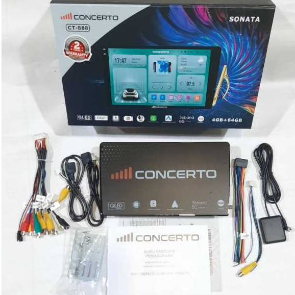 Jual Head Unit Android 10 Inch CONCERTO CT-888 SONATA Ram 4gb Rom 64gb ...