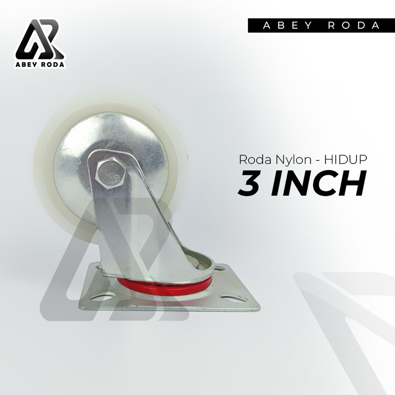 Jual Roda Nylon 3 Inch Putar (HIDUP) 1 set (4pcs) | Shopee Indonesia