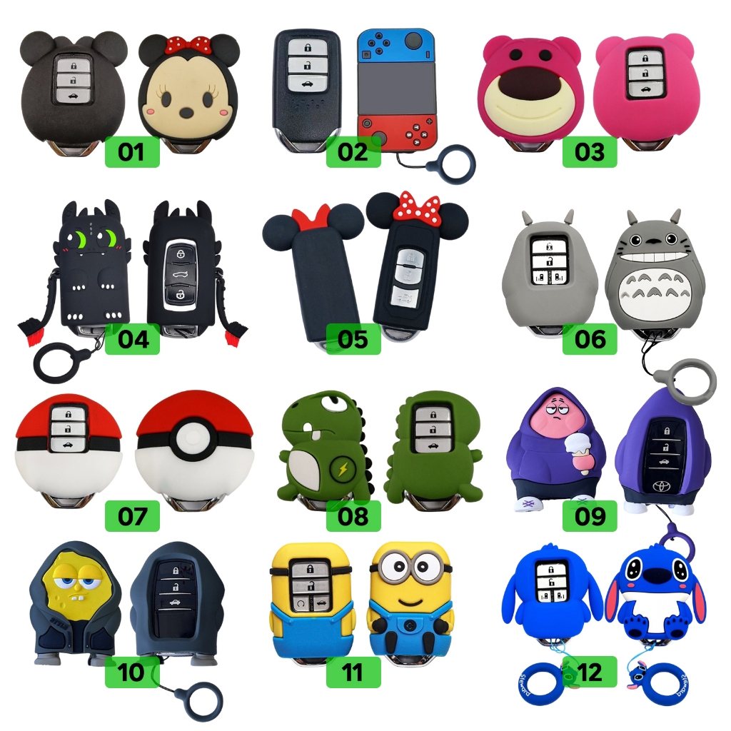 Jual [Kunci 1] Case Kunci Mobil Motor Premium Keyless Silicone Cover ...