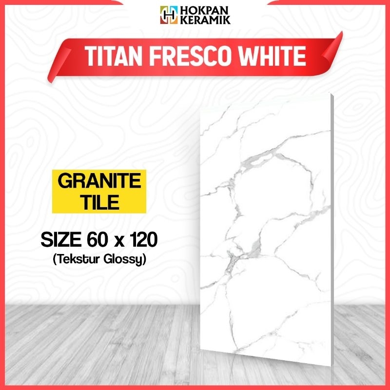Jual GRANITE UKURAN 60X120 TITAN FRESCO WHITE | Shopee Indonesia