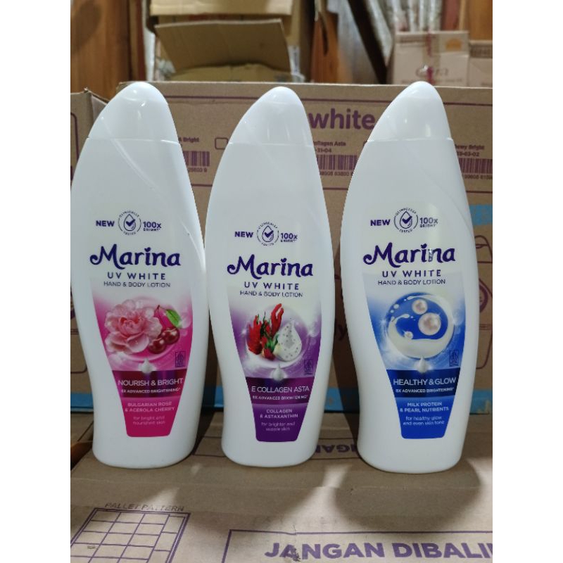 Jual Handbody Lotion Marina UV White 460ml | Shopee Indonesia