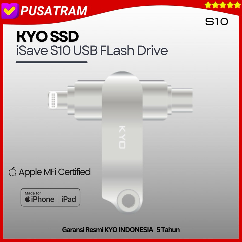 Jual KYO iSave S10 MFI Certified Lightning Flash Drive For iPhone iPad ...