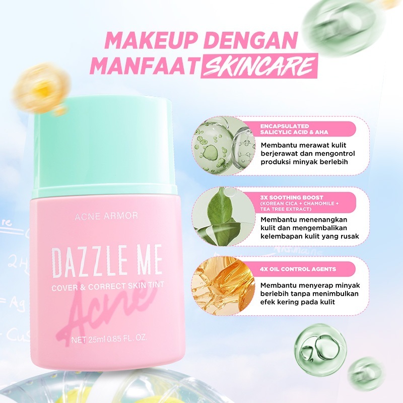 Jual DAZZLE ME Acne Armor Cover & Correct Skin Tint Beauty Liquid ...