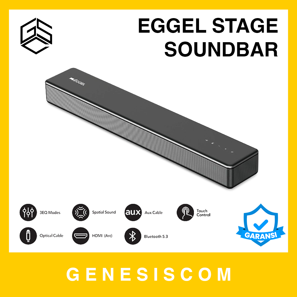 Jual Speaker Soundbar EGGEL Stage - Wireless Bluetooth + AUX Audio Jack ...