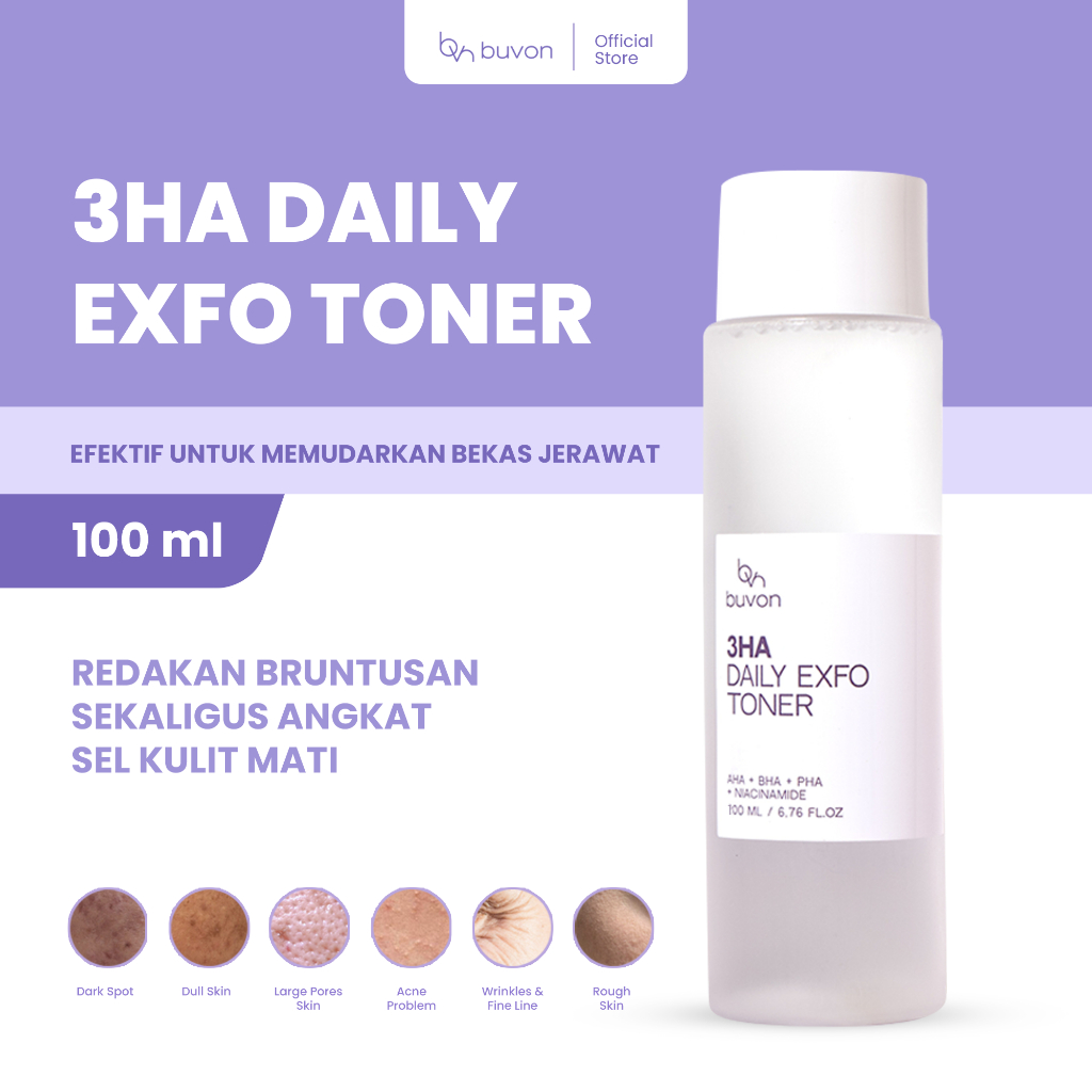 Jual BUVON AHA BHA PHA Daily Exfo Toner - Exfoliating Toner untuk Kulit ...