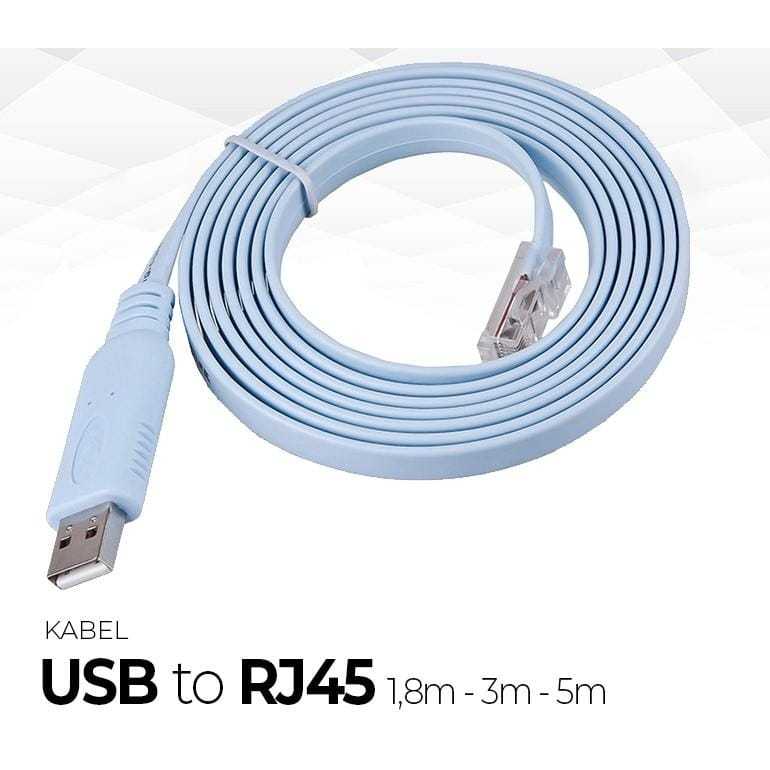 Jual KABEL CONSOLE USB TO RJ45 1.8M 3M 5M 1.8meter 3meter 5meter ...