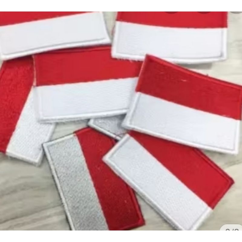 Jual Bedera merah putih bordir, ready ukuran 3x5cm | Shopee Indonesia