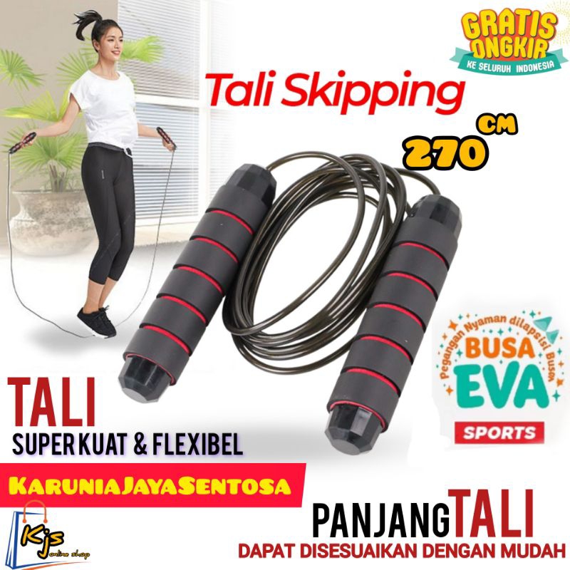 Jual Tali Skipping Premium Busa Eva Jump Rope Gym Fitness 270cm (2,7m) | Shopee Indonesia