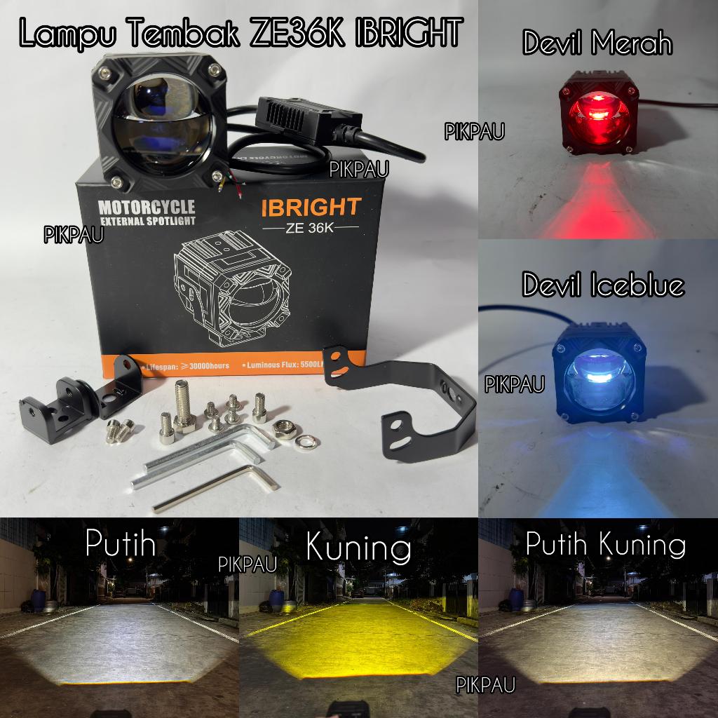 Jual IBRIGHT Lampu Tembak Biled ZE36K Original Kotak Full Aluminium Waterproof | Shopee Indonesia