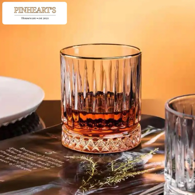 Jual GELAS WHISKY CRYSTAL DIAMOND BOTTOM ROCK GLASS / GELAS BIR WHISKEY ...