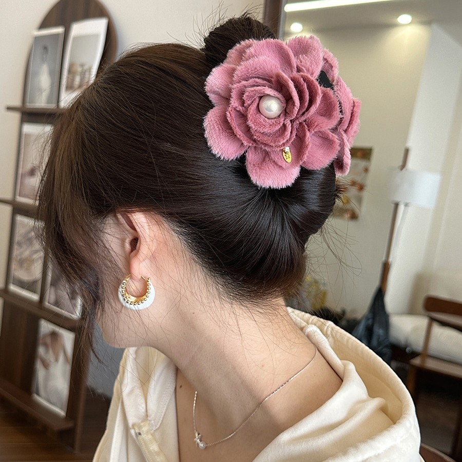 Jual Caliloops Jepit Klip Rambut Wanita Jedai Bunga Bulu Mutiara Yvanne ...