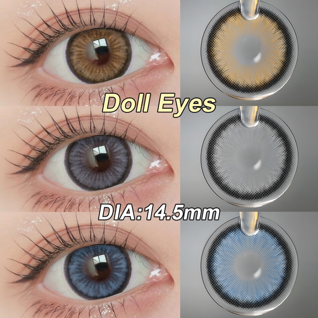 Jual (Candy Brown Normal) Magister softlens grey Sepasang lensa kontak ...