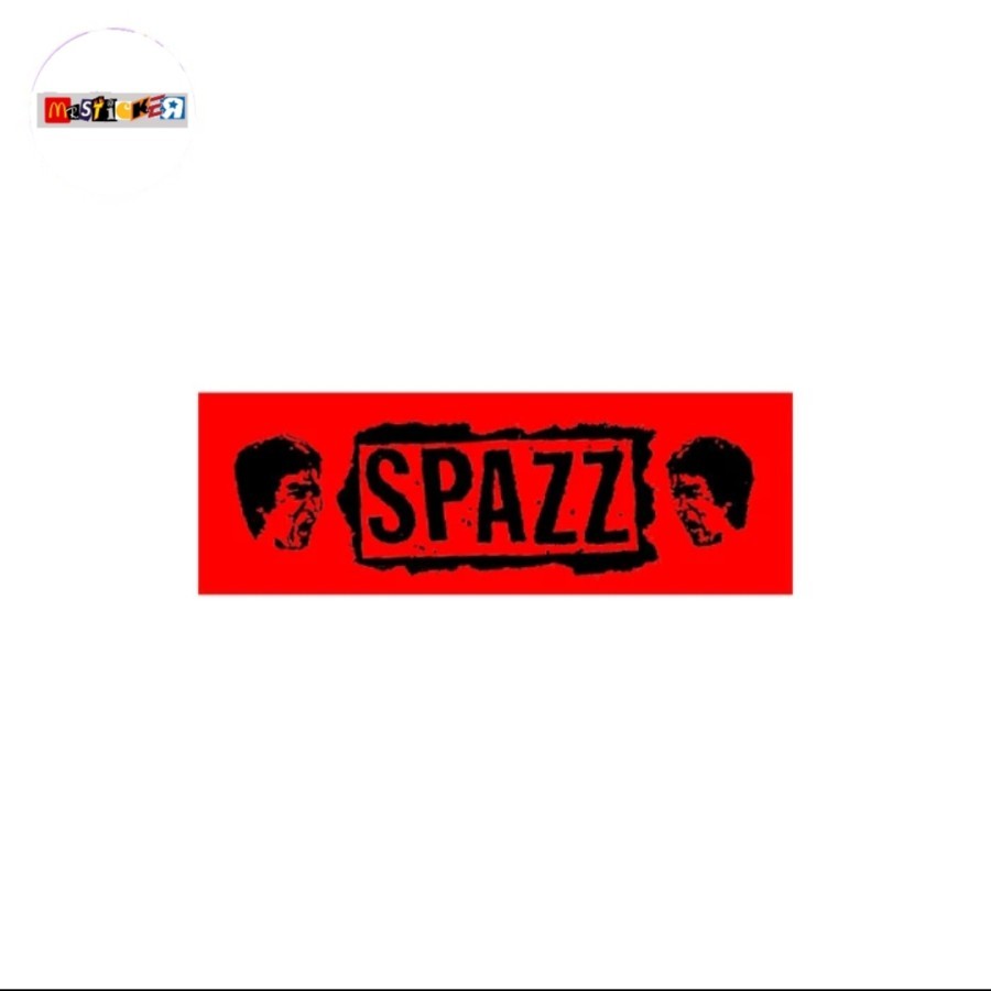 Jual sticker band SPAZZ logo stiker fastcore hardcore punk ...