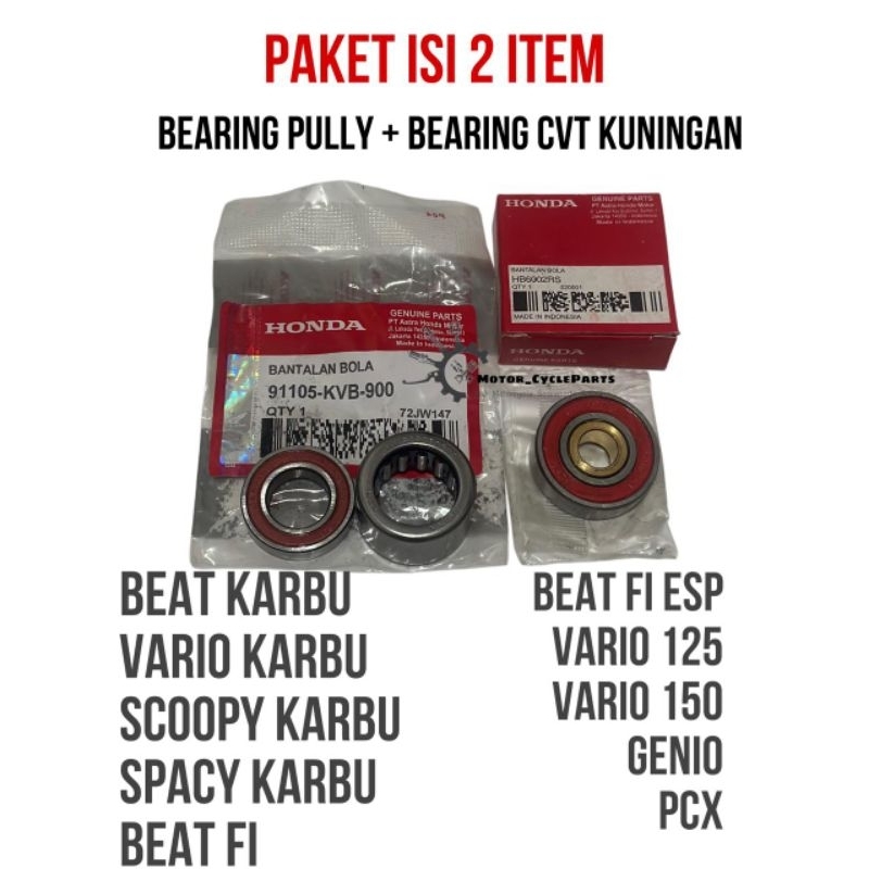 Jual Paket Bearing Pully + Bearing CVT Kuningan Honda Beat Vario Scoopy ...