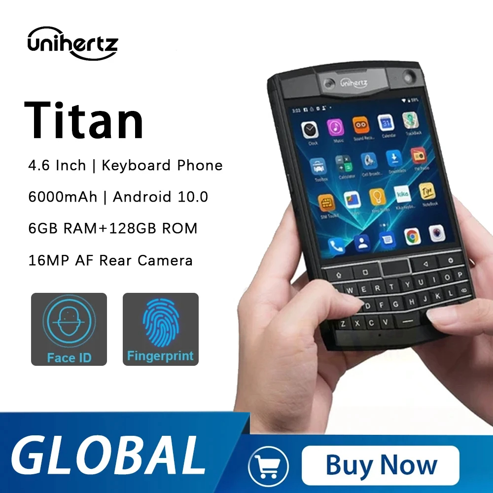 Jual Unihertz TITAN Rugged QWERTY Keyboard Smartphone Android 10 6GB+128GB 6000mAh 4.6" 4G NFC ...