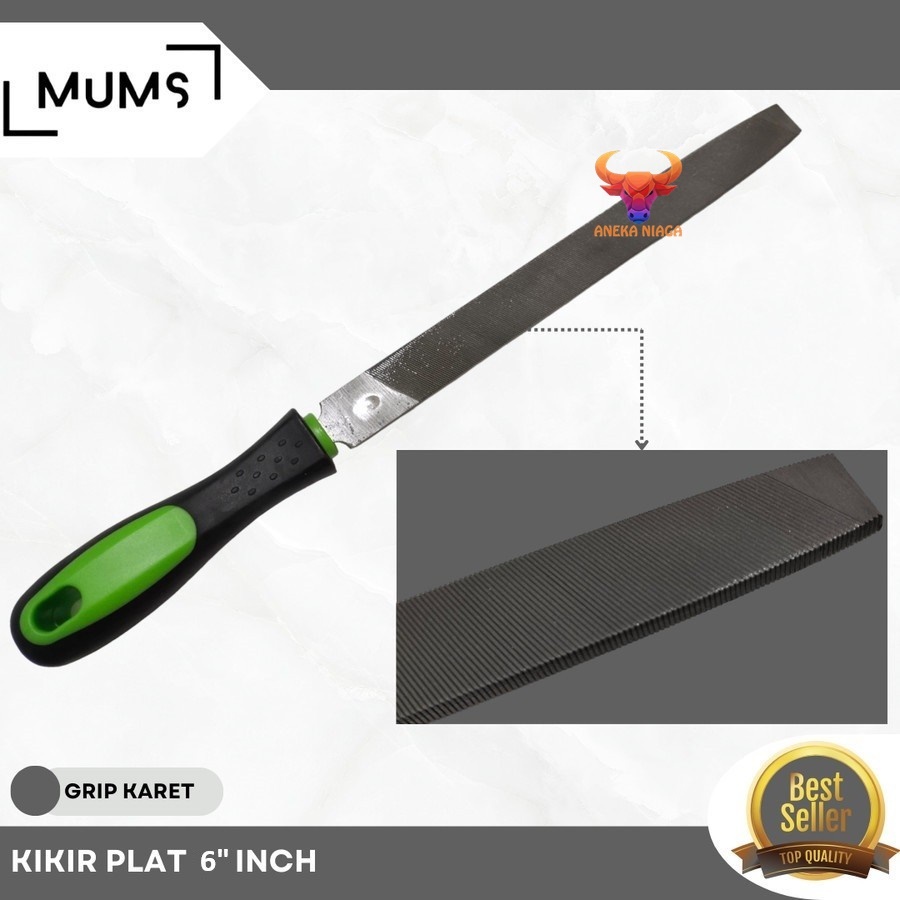 Jual AN - Alat Kikir Besi Plat Kasar Gepeng Gagang Karet Fitter Flat ...