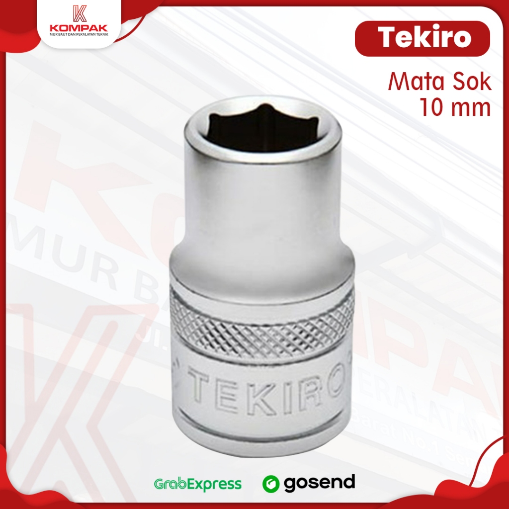 Jual Mata Sok 10 mm TEKIRO Mata Kunci Shock Sok Sock 1/2 Inch Inci 6PT ...