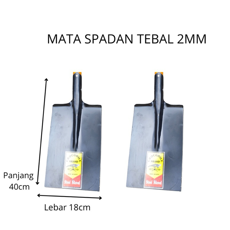 Jual kepala spadan sekrop skop sekop tanah papak rata 2mn | Shopee ...