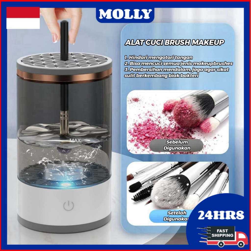 Jual Alat Cuci Brush Makeup USB Pembersih Kuas Rias Listrik Makeup ...