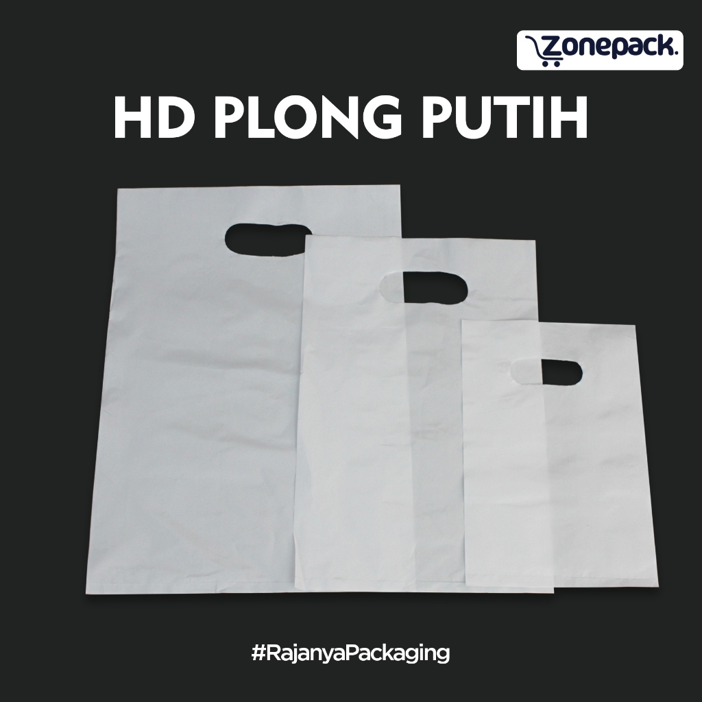 Jual [100 PCS ] Plastik HD Plong Putih Perpack | Kantong Plastik Baju ...