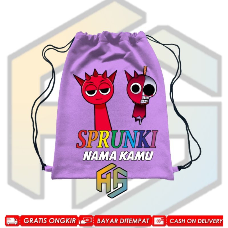 Jual Tas Serut Anak Sprungki Tas Stringbag Gambar Sprungki Free Tambah ...
