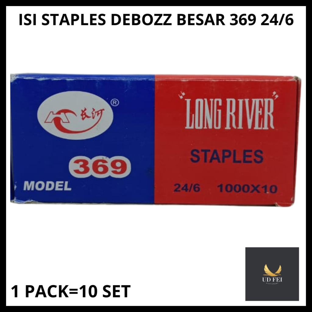 Jual (1 PACK = 10 SET) ISI STAPLES BESAR 369/ ISI STAPLES DEBOZ BESAR ...