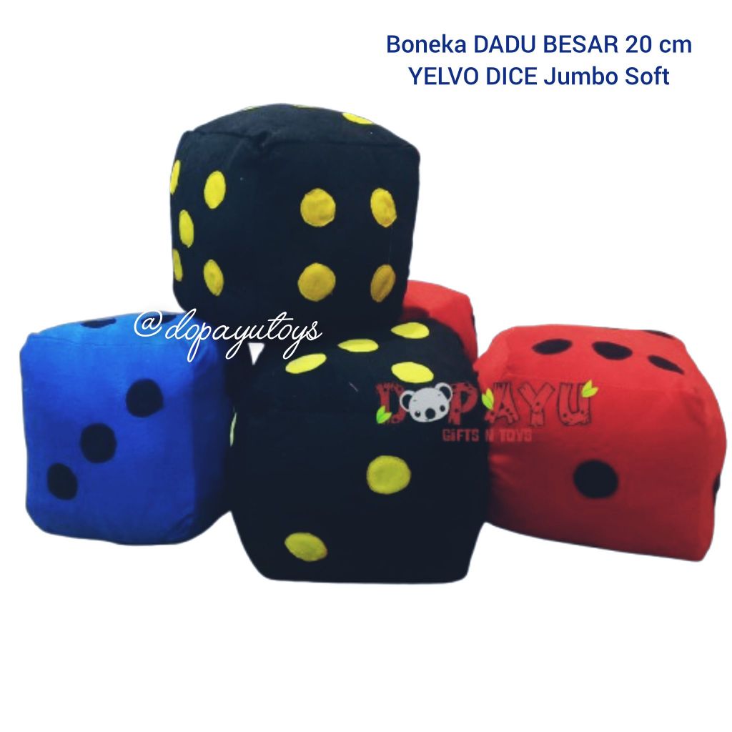 Jual Boneka DADU BESAR 20 cm YELVO DICE Jumbo Soft | Shopee Indonesia