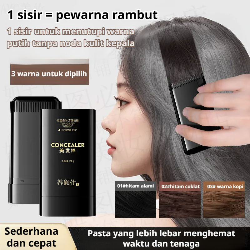 Jual [Menutup Uban] Stik Pewarna Rambut Tahan Air Dan Keringat/Pewarna ...