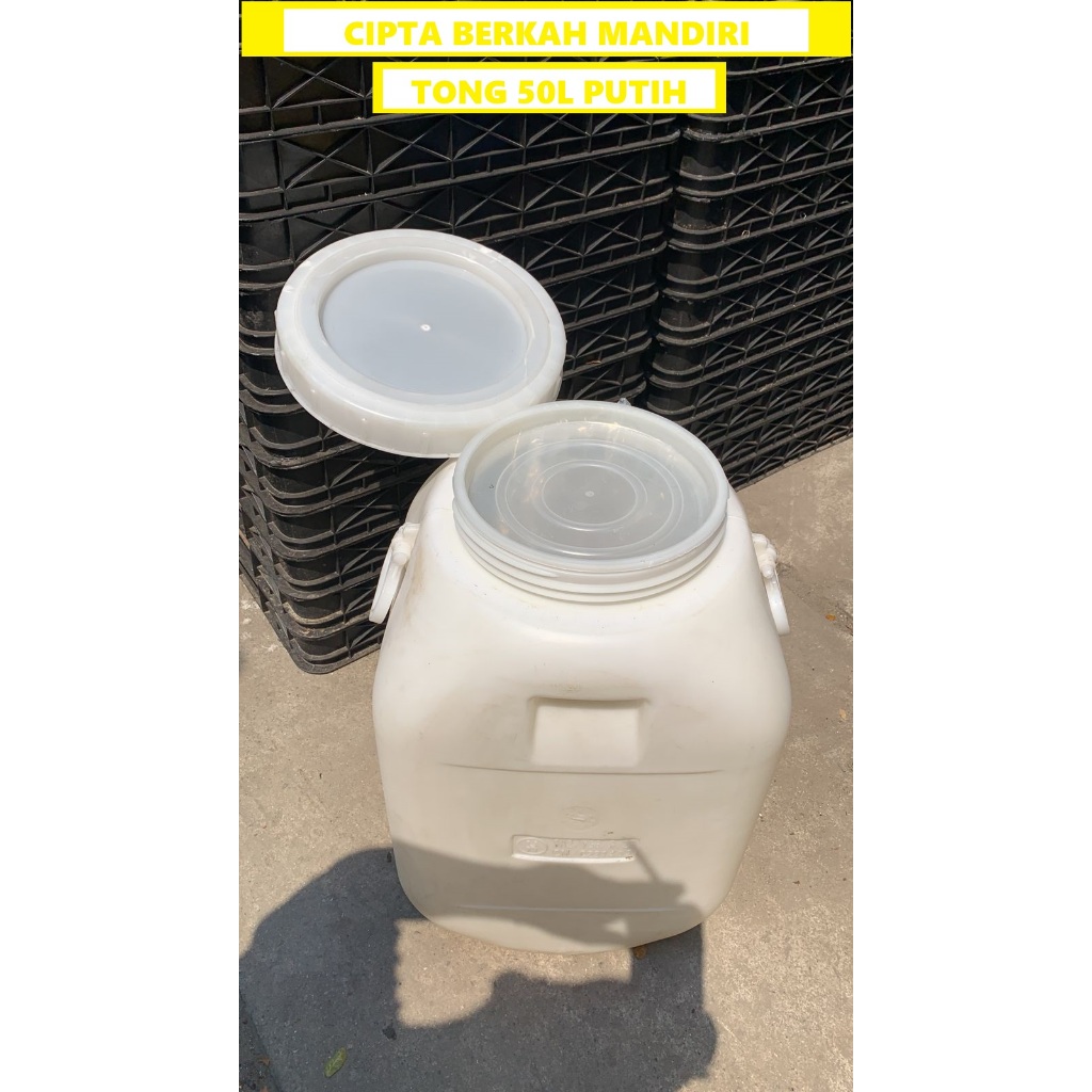 Jual Tong tempat sampah 50l putih Tong Air 50L Tempat Tong Sampah ...