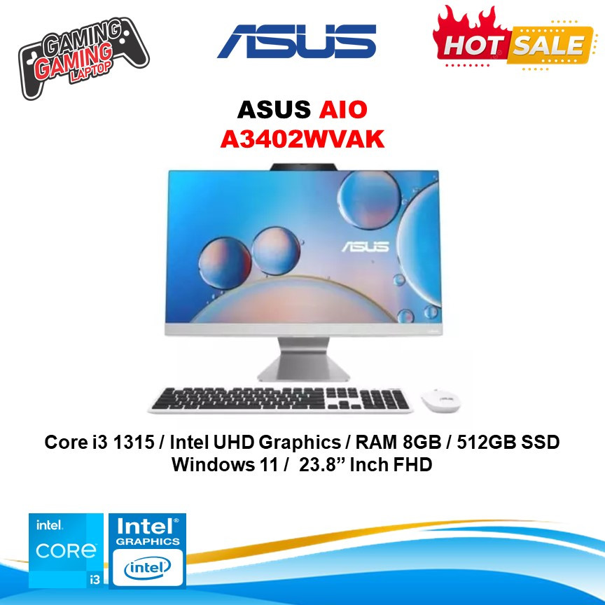 Jual ASUS AIO PC All In One A3402WVAK Core i3 1315 Ram 8GB 512GB W11 23 ...