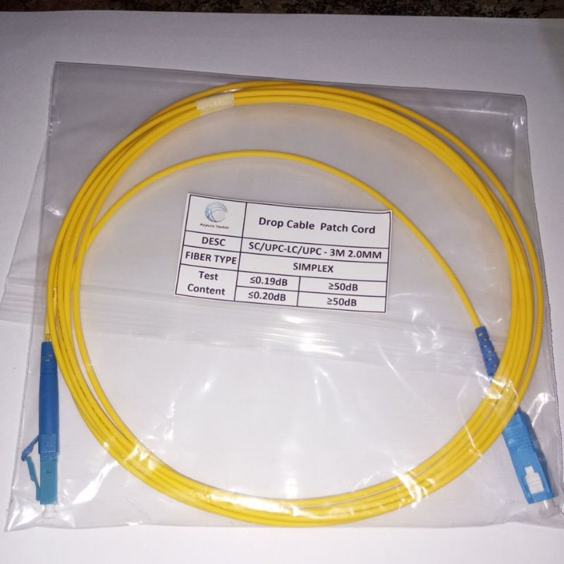 Jual Patch Cord Fiber Optic SC-LC Single Mode 3 meter simplex | Shopee ...