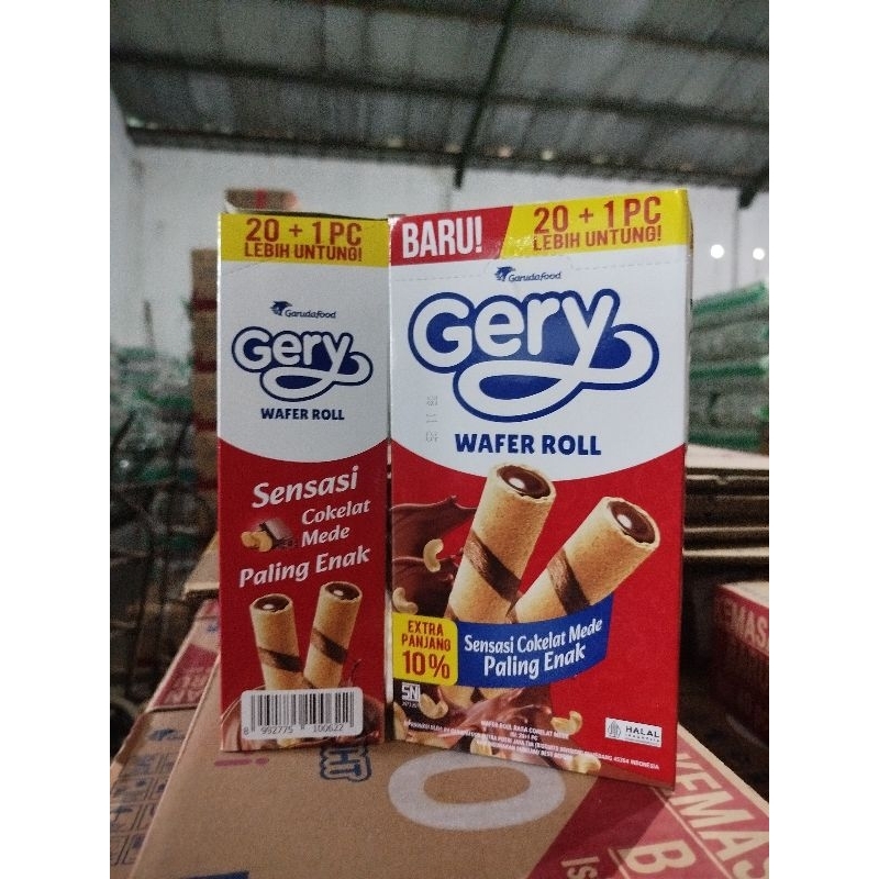Jual Gerry wafer roll 1box 12g // Rasa kacang coklat mede | Shopee ...