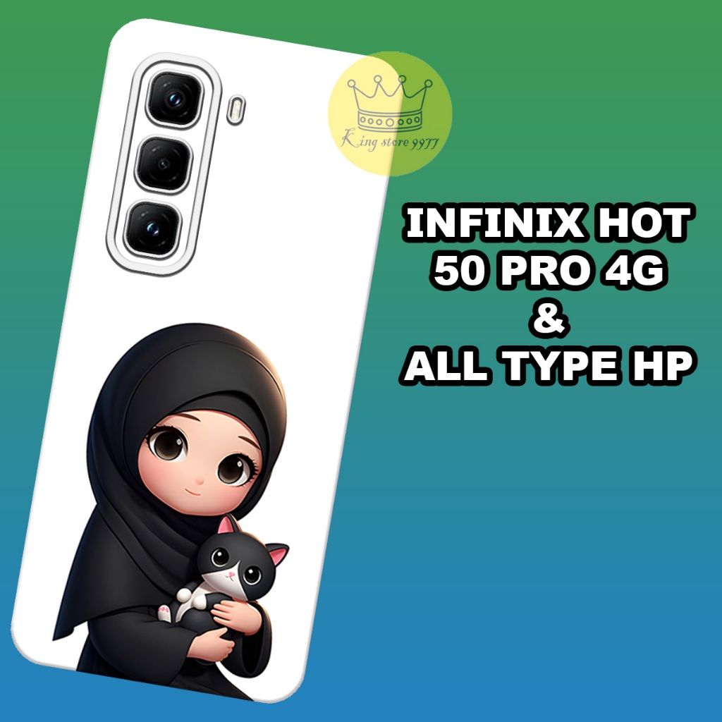 Jual (KS24) Softcase karet untuk INF HOT 50 PRO 4G 2024 Motif gambar Hijab/casing INF HOT 50 PRO ...