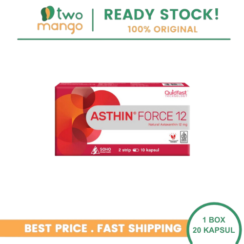 Jual ASTHIN FORCE 12 MG | Astaxanthin Suplemen Daya Tahan Tubuh dan ...
