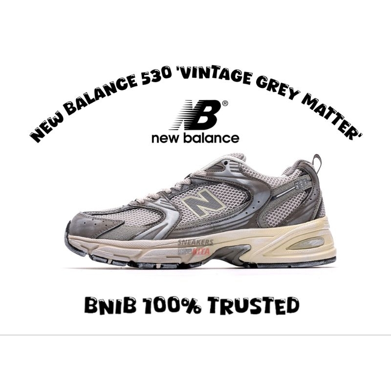 Jual Sepatu Sneakers New Balance 530 Vintage Grey Matter MR530TG BNIB ...