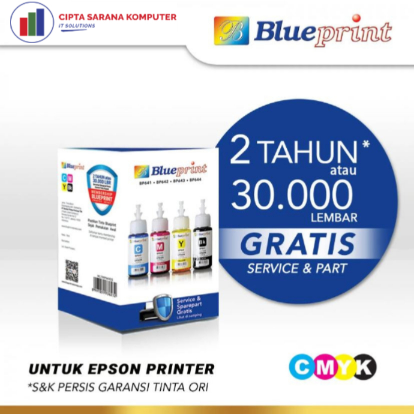 Jual Tinta Epson 664 BLUEPRINT For Printer Epson - 70ML | Shopee Indonesia