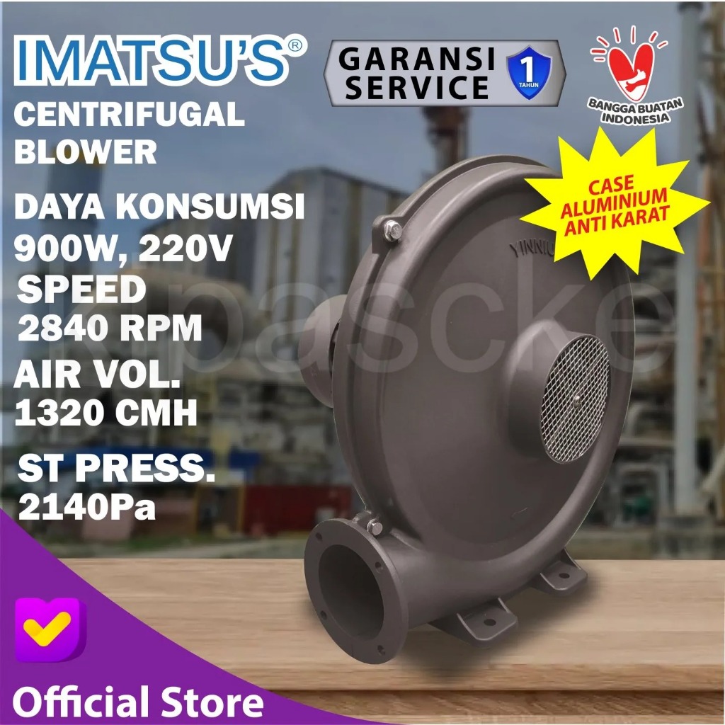 Jual Centrifugal Fan IMATSU 900 W 220 V CFAB-CZR900W-NB Blower Eksos ...