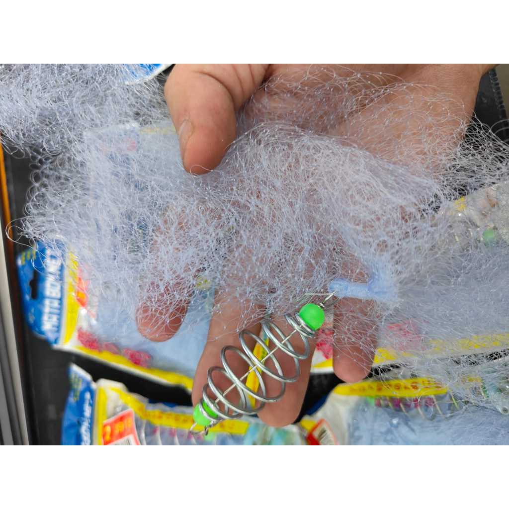 Jual pancing jaring boom net segi tiga panjang 2meter double jaring ...