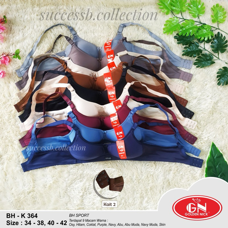 Jual Bh Bra Sport Merk Golden Nick 364 Tanpa Kawat, Motif Polos Licin Glosy, Fashion Bra ...
