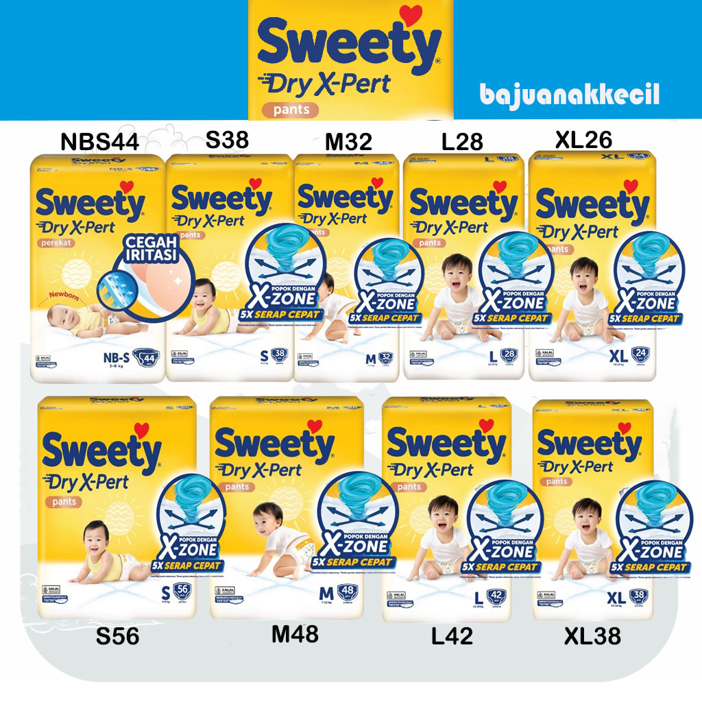Jual Sweety Bronze Pants S38 M32 L28 XL26 XXL24 Dry X-Pert Diapers ...