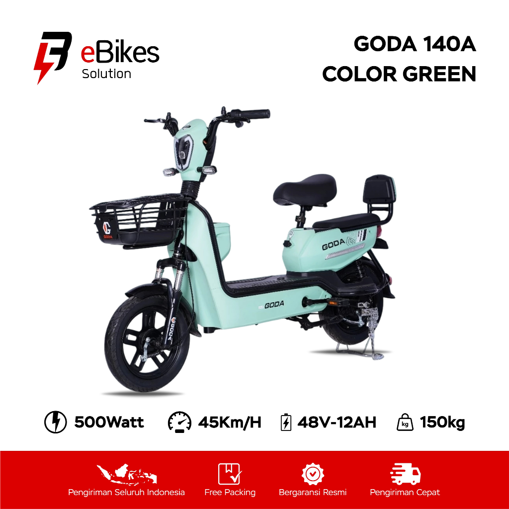 Jual Sepeda Listrik GODA 140A 550 Watt Terbaru Original Garansi Resmi ...