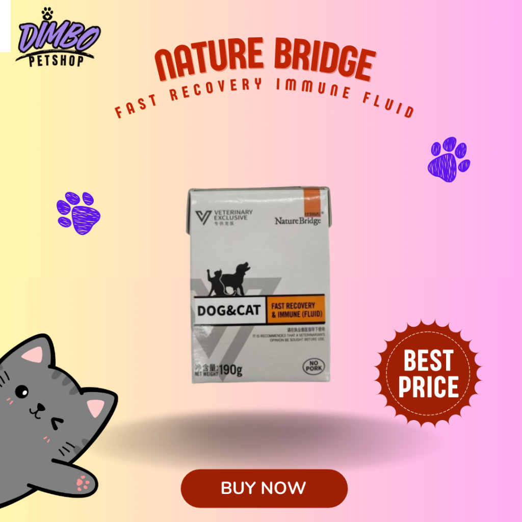 Jual Nature Bridge Vet fast recovery & immune Fluid 190 gr untuk kucing ...