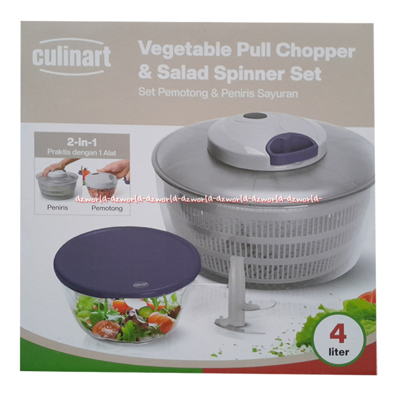 Jual Culinart Grey Abu Chopper & Salad Spinner Set 2in1 Alat Penggiling ...